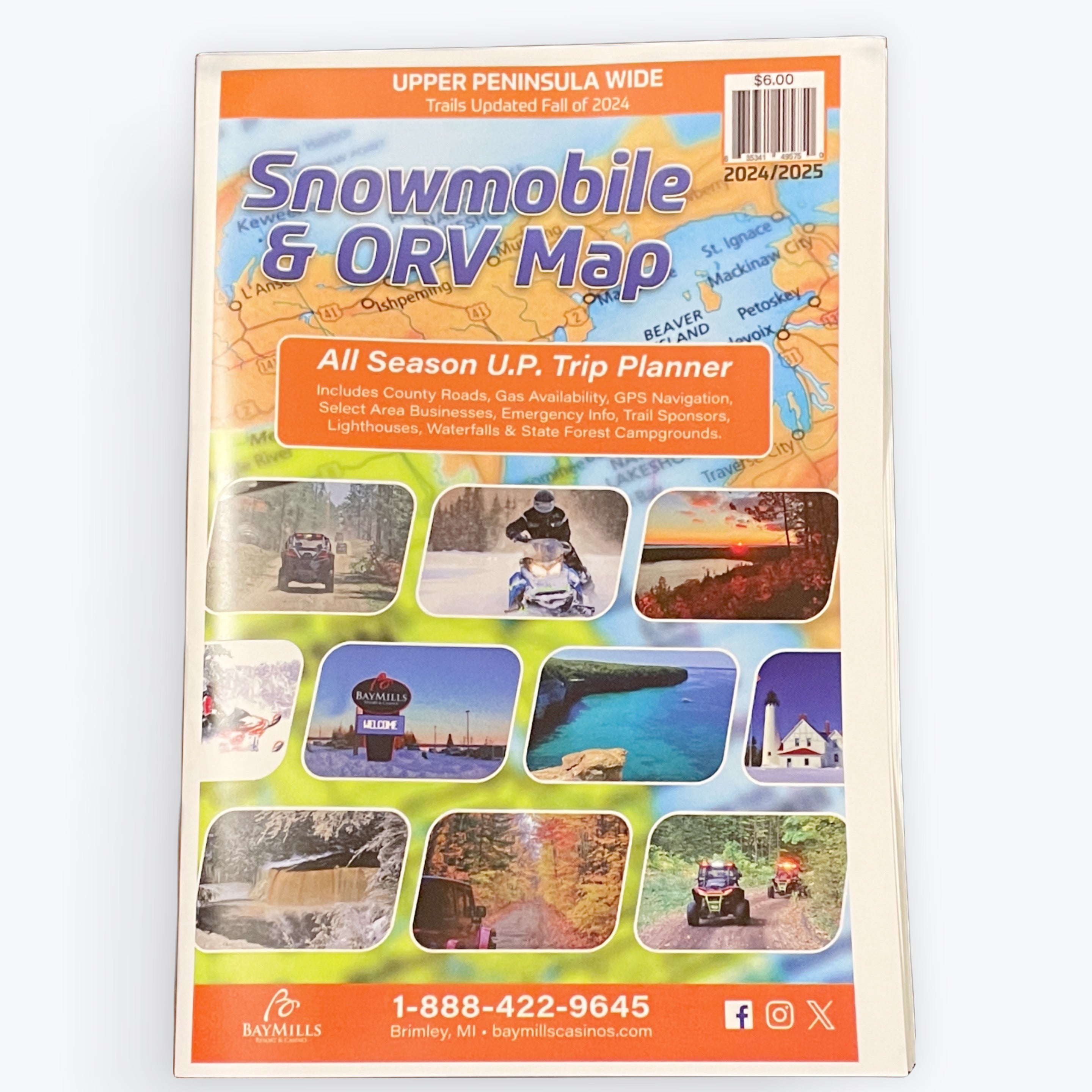 Upper Peninsula Wide Snowmobile & ORV Map 2024/2025 | Crisp Point Light ...